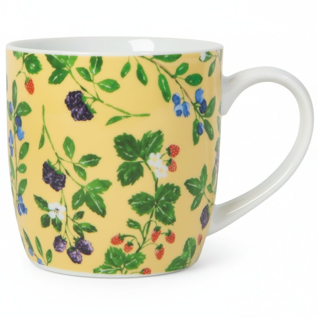 Berry Bramble Mug – Porcelain Coffee Mug – Juxtapose Cards & Gifts